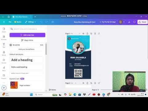 CARA MEMBUAT ID CARD DI APLIKASI CANVA - YouTube