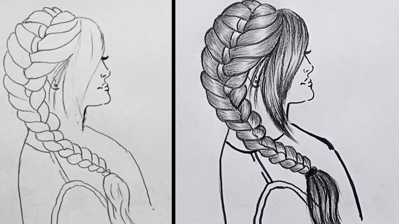 How to draw a girl with BEAUTIFUL hair style | Drawing Tutorial for ...