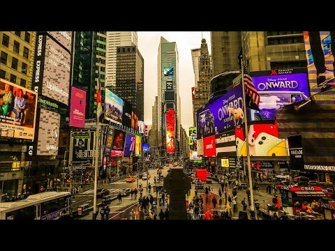 Lockdown empty Time Square New York