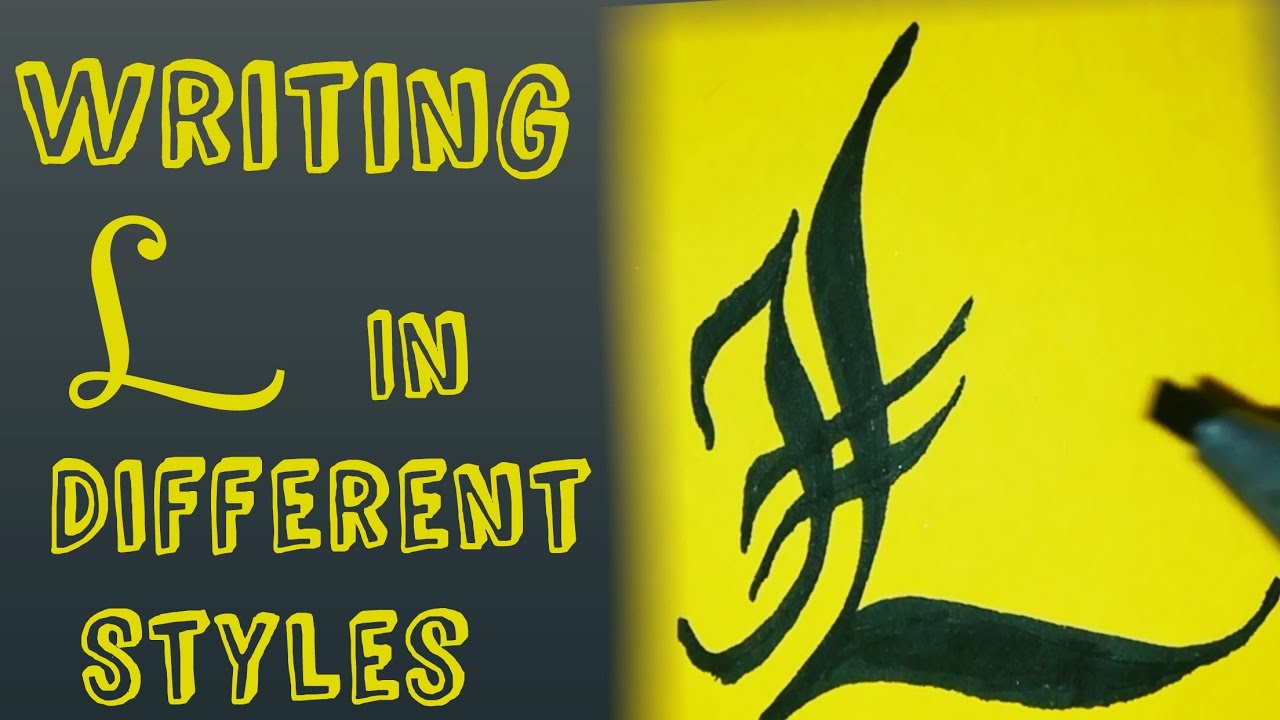 Writing L in Different Styles | Cursive | 3D | Boxed | Alphabet ...