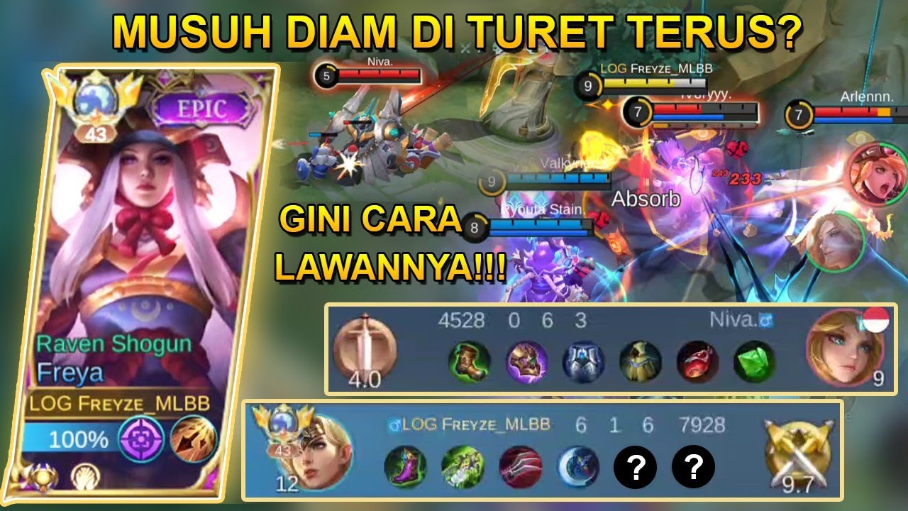 FREYA BUFF EXP LANE BEST ROTATION !!! FREYA BUFF VS EDITH | BEST BUILD ...