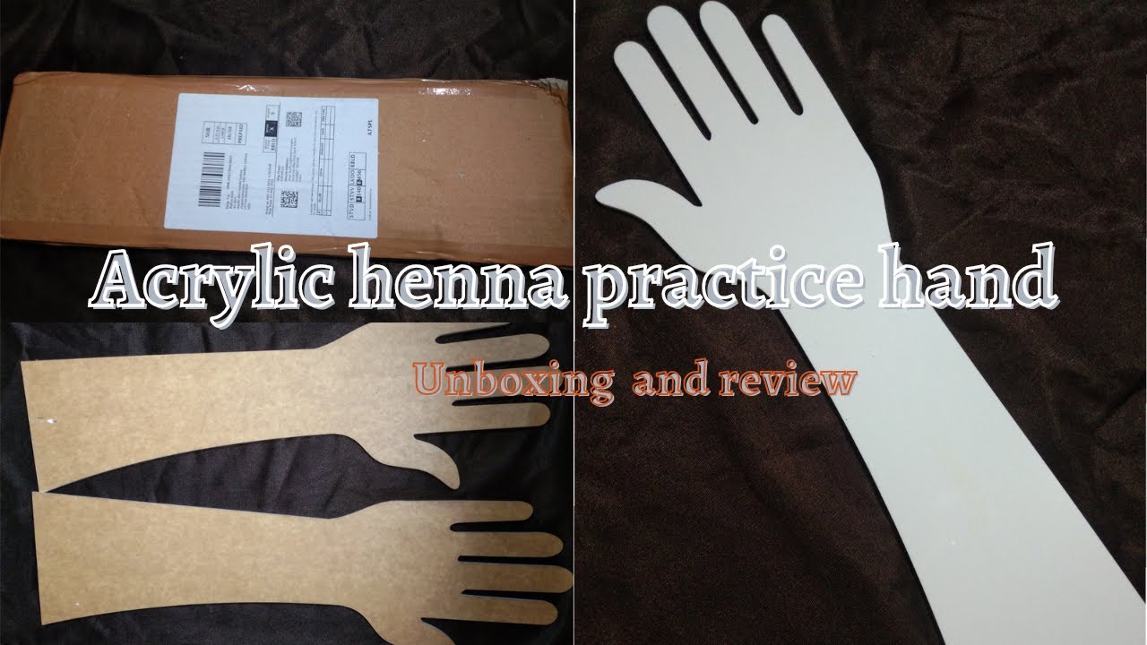 HENNA ART reusable acrylic hand for mehandi practice|| Unboxing and ...