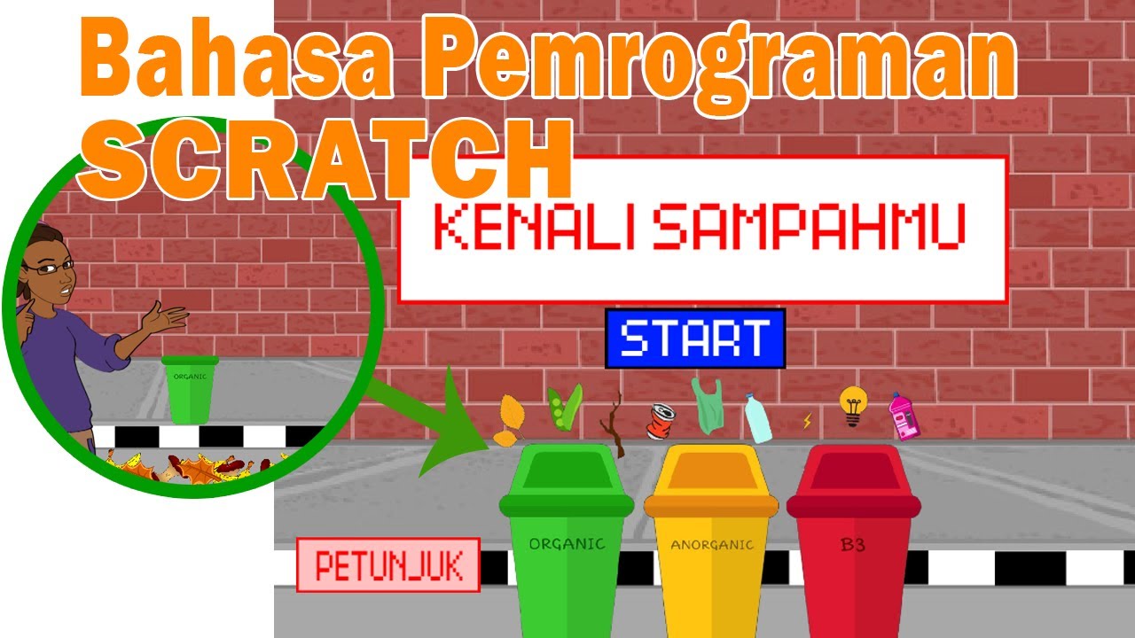 Tutorial Membuat Game Sederhana Scratch - Buang Sampah - YouTube