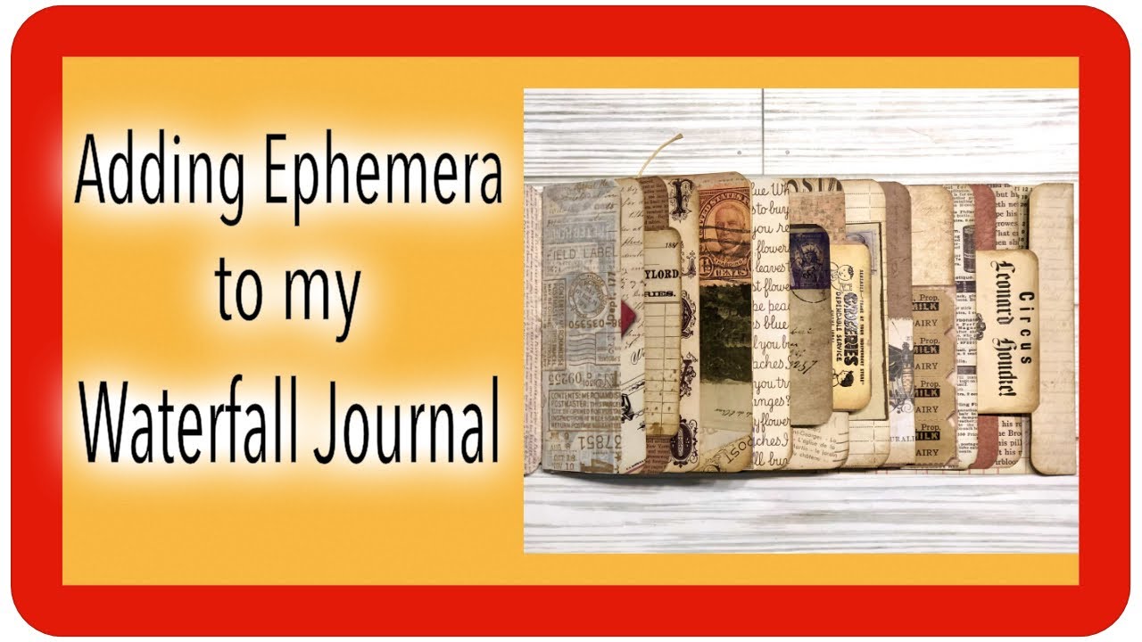 PAPER CRAFT - Waterfall Journal - Adding Ephemera - YouTube