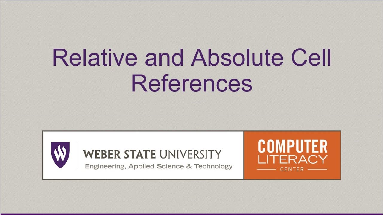 Relative and Absolute Cell References in Google Sheets - YouTube