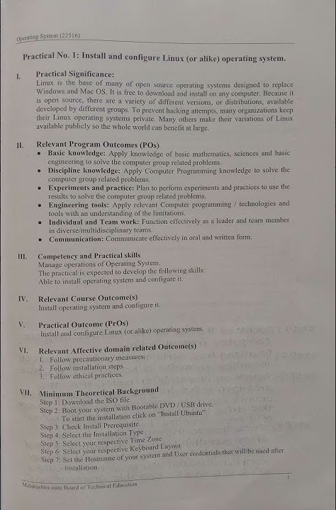 Operating system practical 1 - YouTube