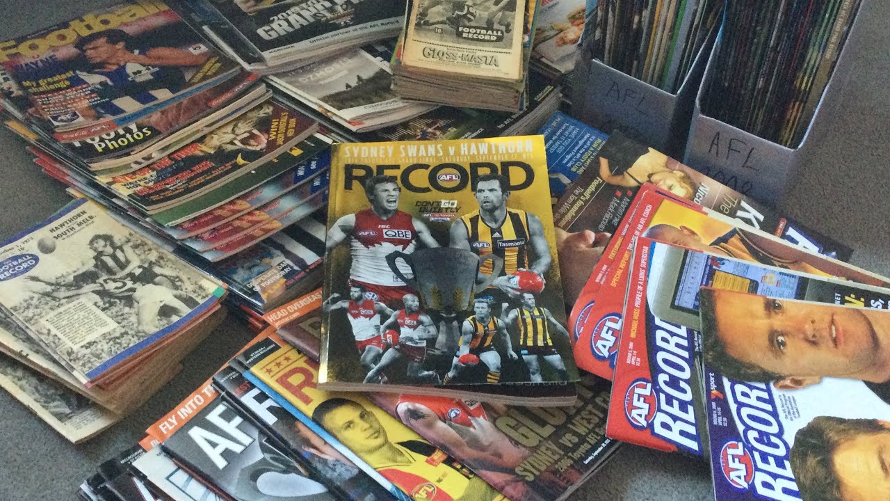 MY AFL FOOTY RECORD COLLECTION (500+) - YouTube