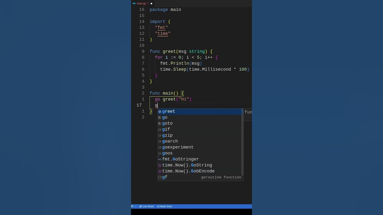 Goroutine | Golang tips | concurrency feature, beginner introduction # ...