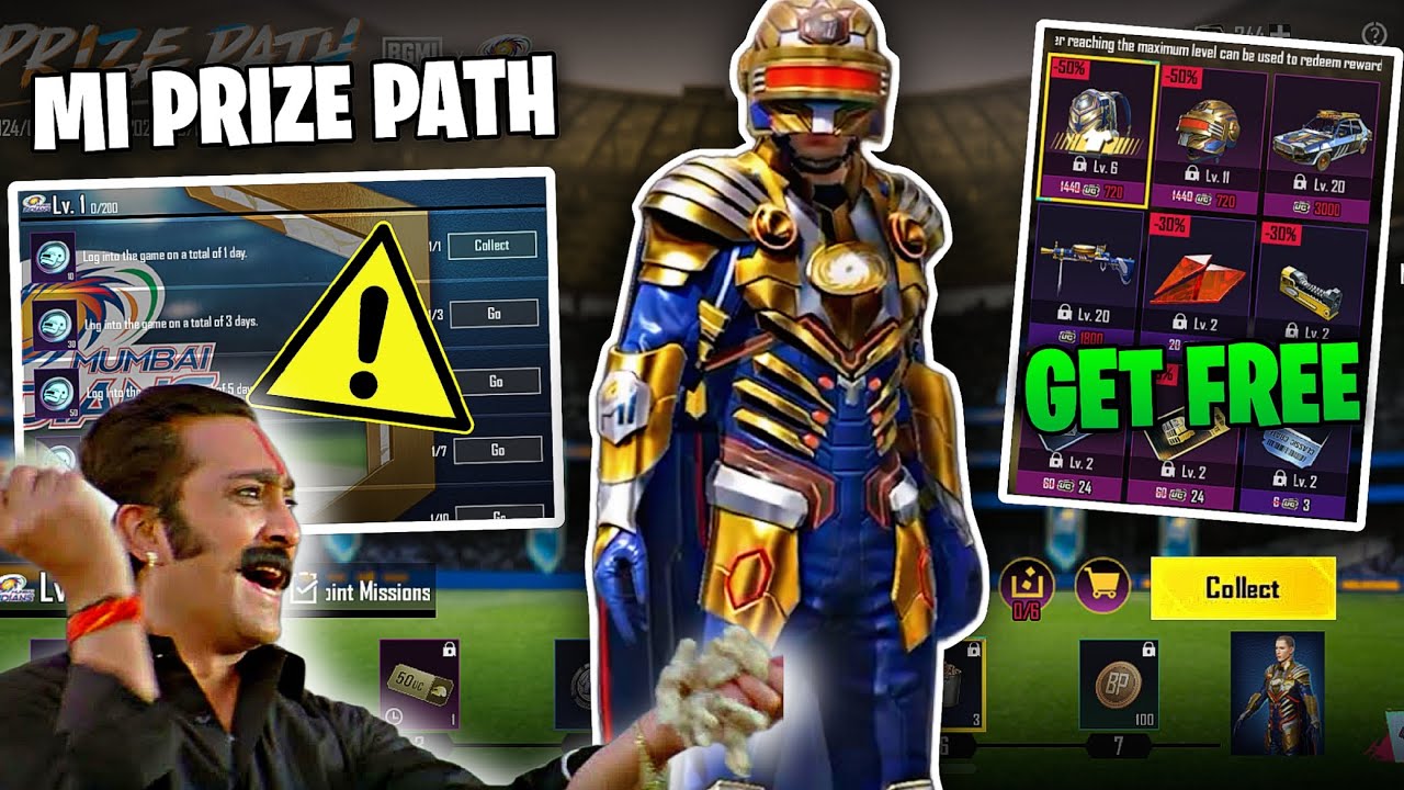 BGMI PRIZE PATH EVENT / MUMBAI INDIANS PRIZE PATH / PRIZE PATH POINT ...