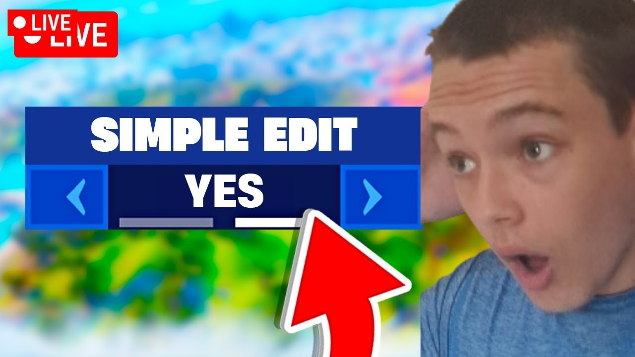 🔴LIVE! - FORTNITE, BUT *SIMPLE EDIT* ONLY! (Live Challenge) - YouTube