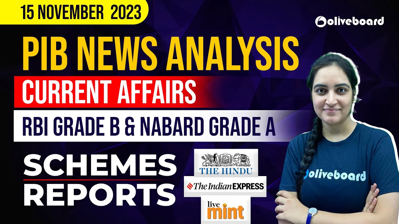 15 November 2023 | PIB News Analysis for RBI Grade B & NABARD Grade A ...