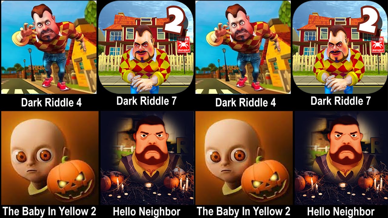 All Dark Riddle (Dark Riddle 3 + Hello Neighbor 3 + Dark Riddle 4) Dark ...