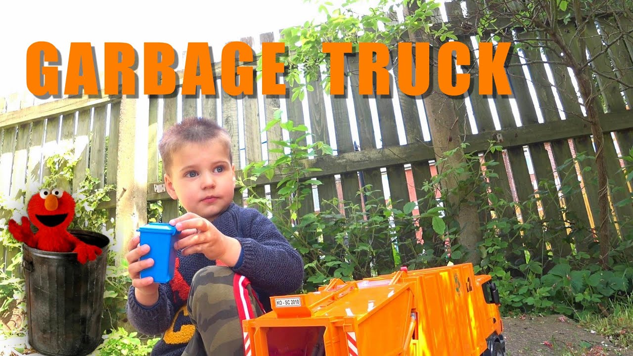 Toy Garbage Truck Video for Kids.Leo Playing with his Garbage Truck ...