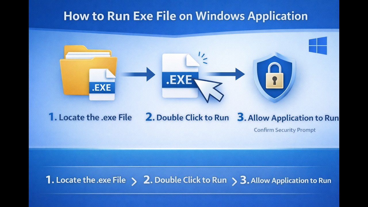 How to Run Exe file on windows application Step by Step explain - YouTube
