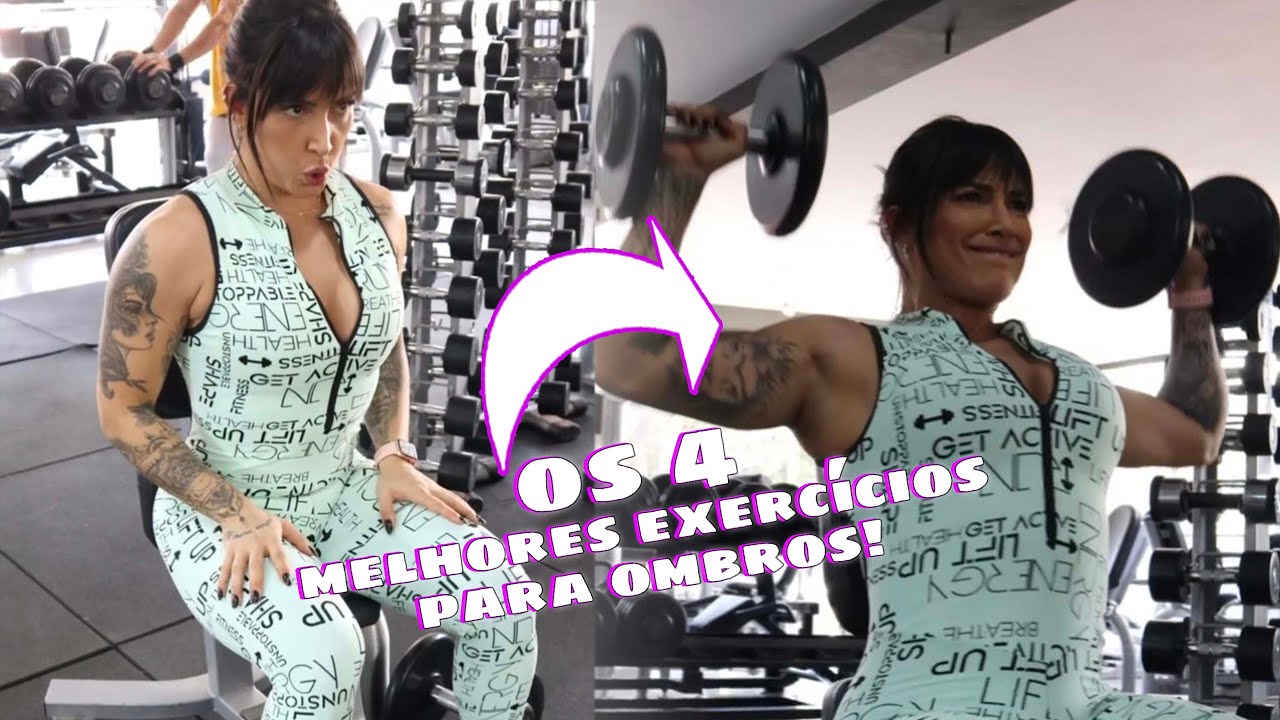 OS 4 MELHORES EXERCÍCIOS DE OMBROS PARA MULHERES ! | ALINE ANTIQUEIRA ...