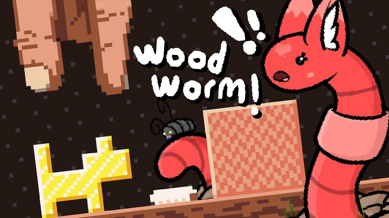 【WoodWorm】Look at this fun worm puzzle game I found ฅ•ω•ฅ [ENG/日本語訳 ...