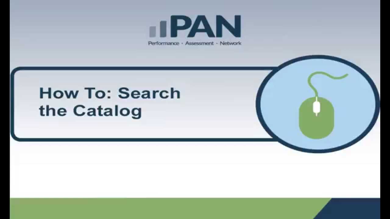 How to Search the PAN Catalog - YouTube