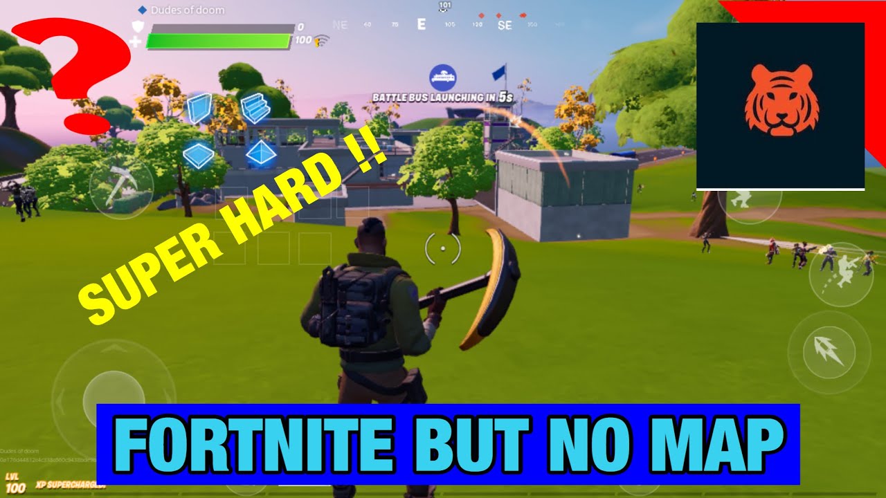 FORTNITE BUT NO MAP | SUPER HARD | FORTNITE MOBILE GAMEPLAY - YouTube