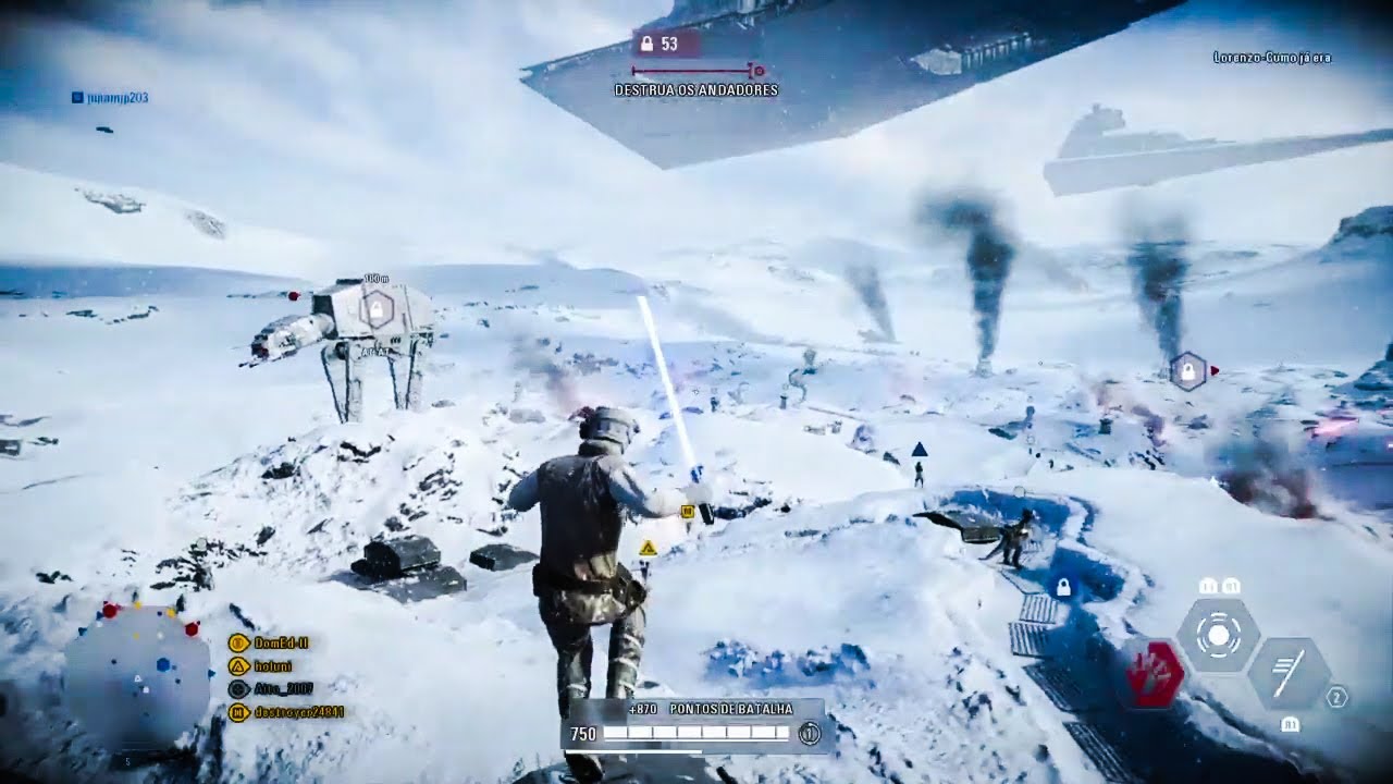 Tentando a vida de Luke Skywalker em Hoth / Battlefront 2 - YouTube
