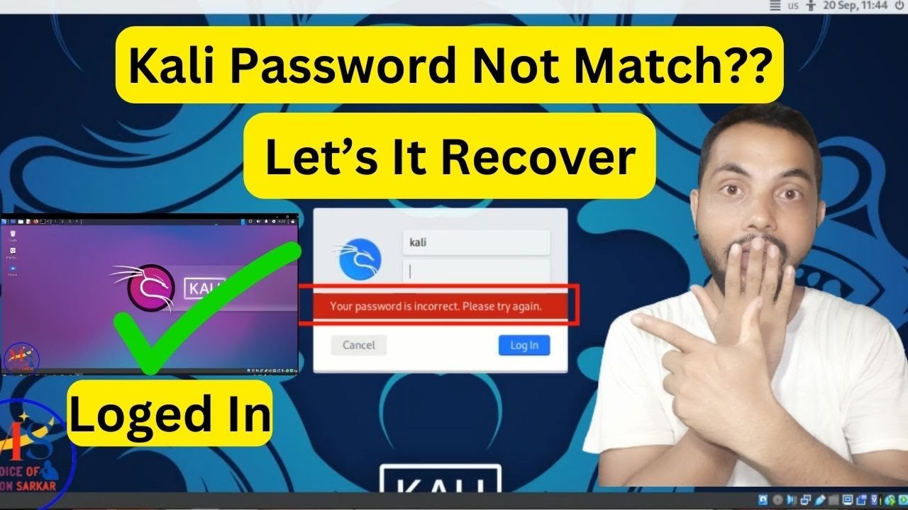 💥💥Password Not Match After Installation Of Kali Linux |💥💥| How Can ...