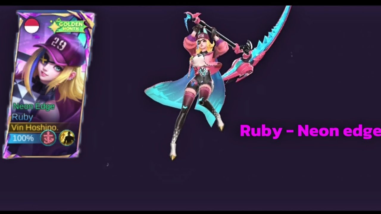 Gameplay Skin Ruby-Neon Edge | Mobile legends - YouTube
