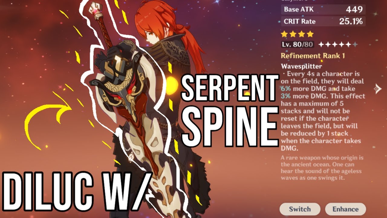 Genshin Impact - Serpent Spine Showcase ft. Diluc - YouTube