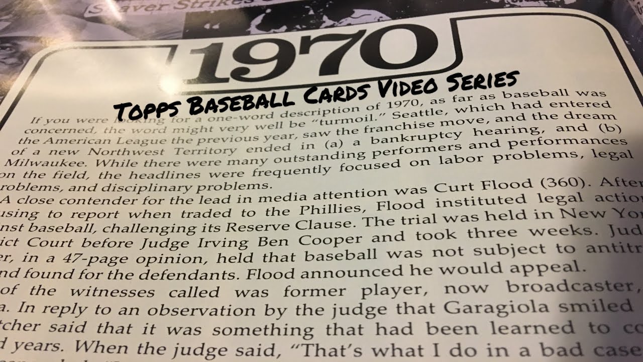 1970 Topps Baseball History Video Series & 2019 Topps Holiday Box x 2 ...