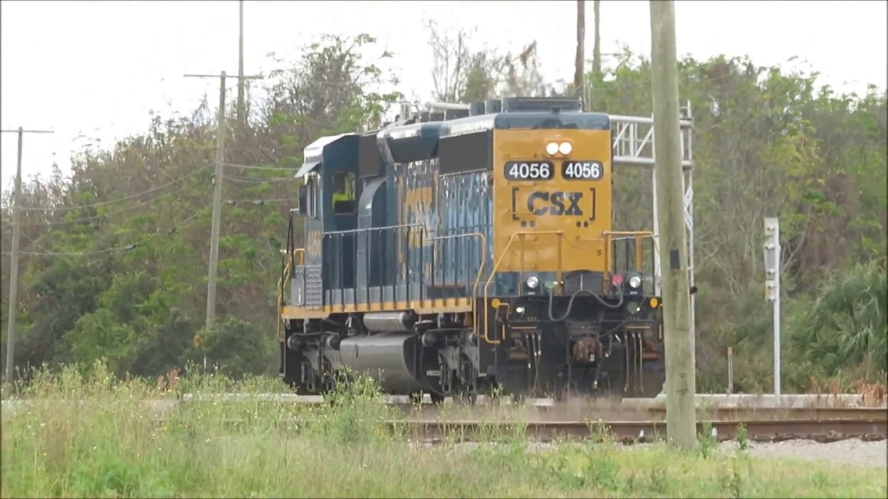 Railfanning CSX Florida 2017: Mulberry Yard ft CSX SD40-2 & SD40-3 - YouTube