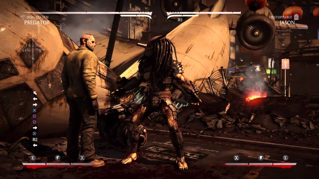 Mortal Kombat X (PS4) Hish-Qu-Ten Predator Combos - YouTube