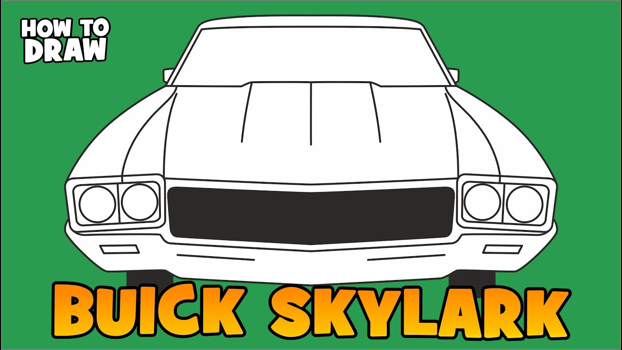 1969 Buick Skylark - How to draw a car front view in vector outline ...