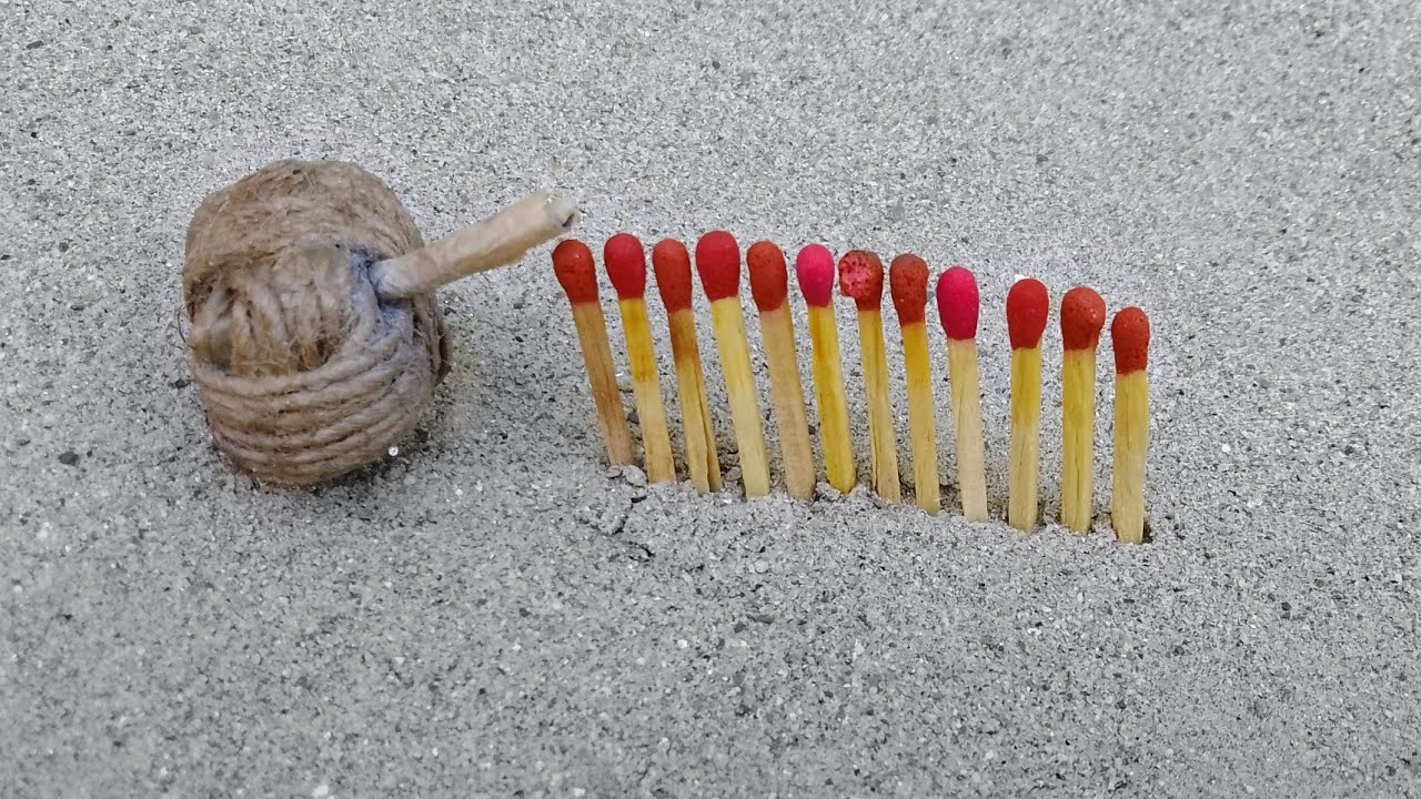 Matchstick Chain Reaction Domino vs Diwali Crackers Amezing sutuli boom ...