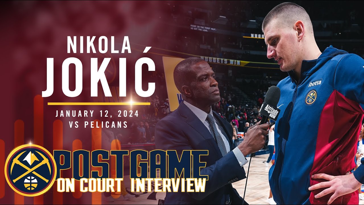 Nikola Jokić On Court Interview vs. Pelicans 🎙 - YouTube