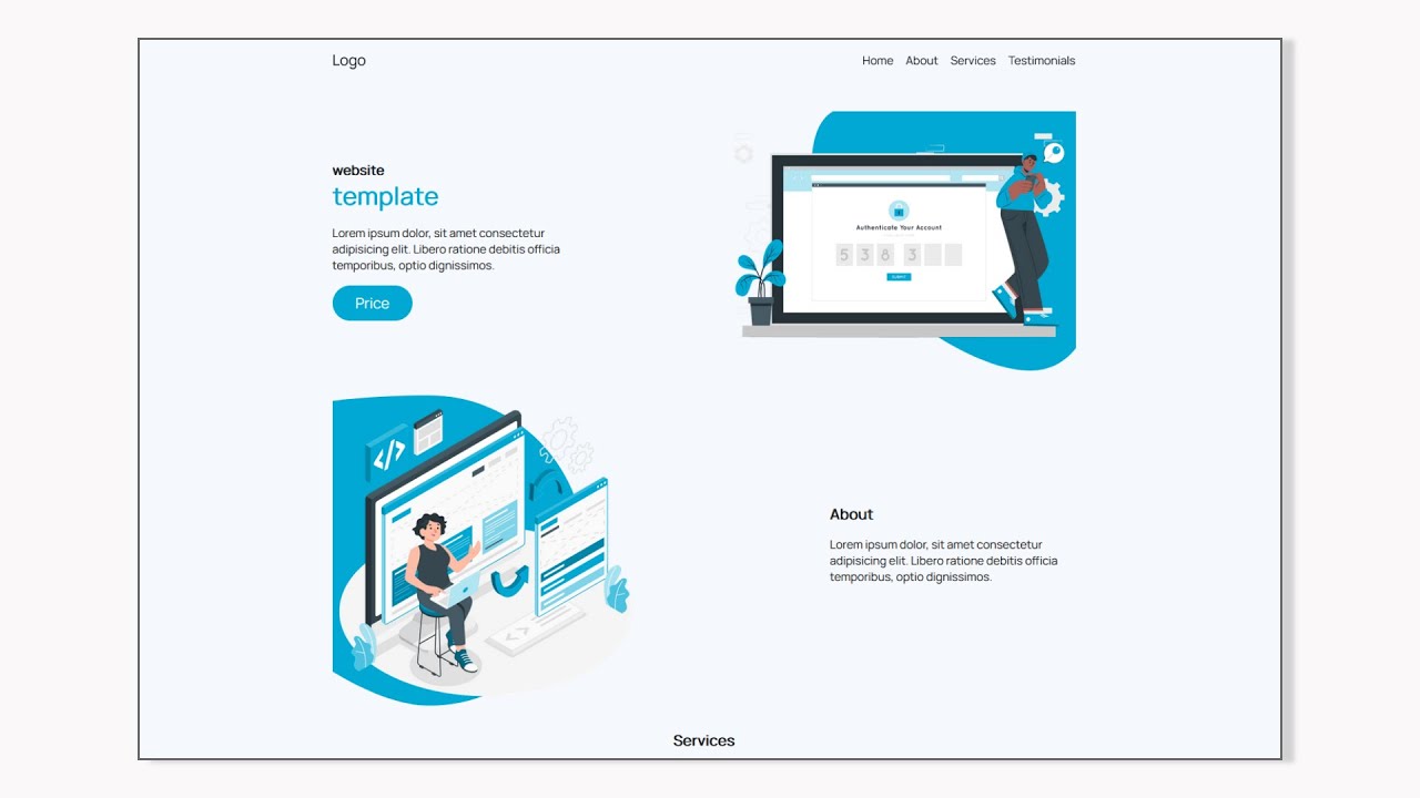Create a Complete Responsive Landing Website Using HTML CSS Javascript - YouTube