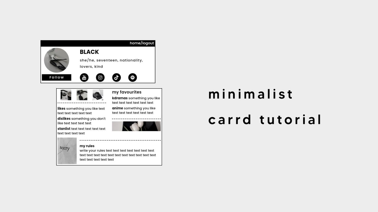 minimalist black || carrd tutorial - YouTube