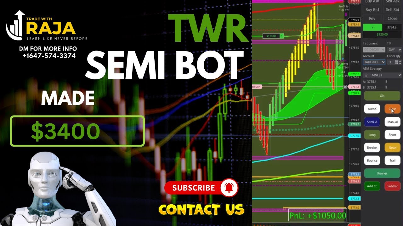 DAILY LIVE TRADING $3400 PROFIT WITH SEMI BOT - YouTube
