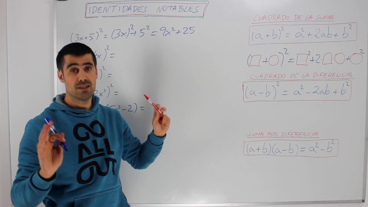 IDENTIDADES NOTABLES 1 EXPLICACIÓN Y EJEMPLOS SENCILLOS - YouTube