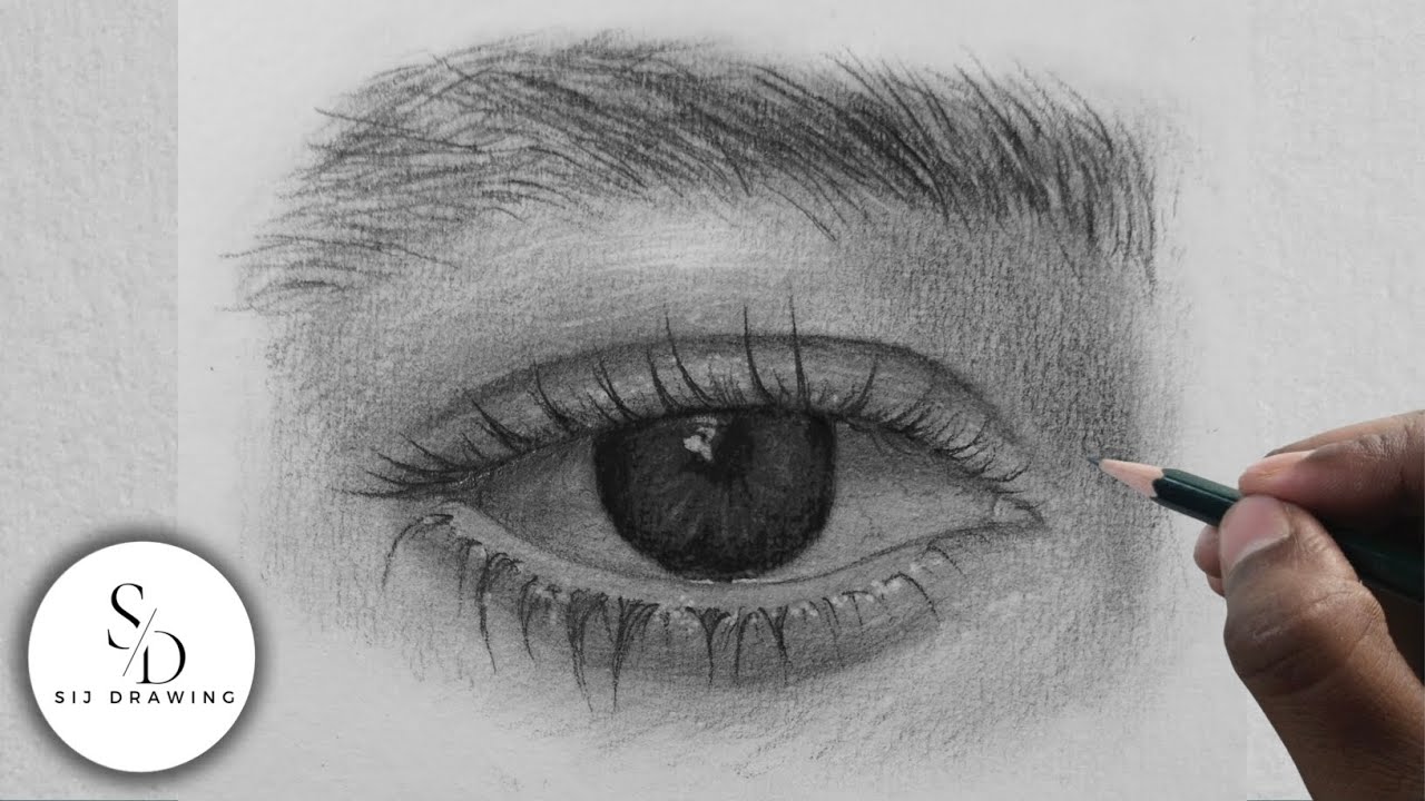 How to draw Hyper Realistic Eye | eye drawing tacqunic for beginners ...
