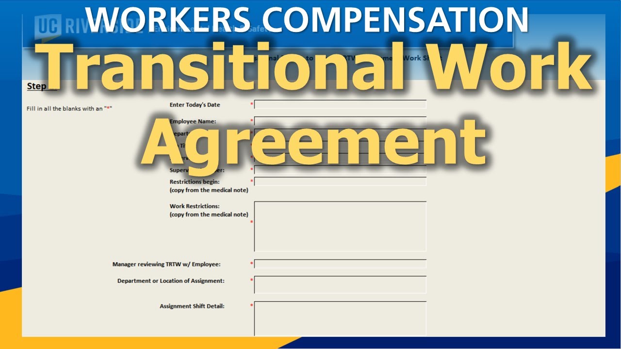 Workers' Compensation | Transitional Work Agreements - YouTube