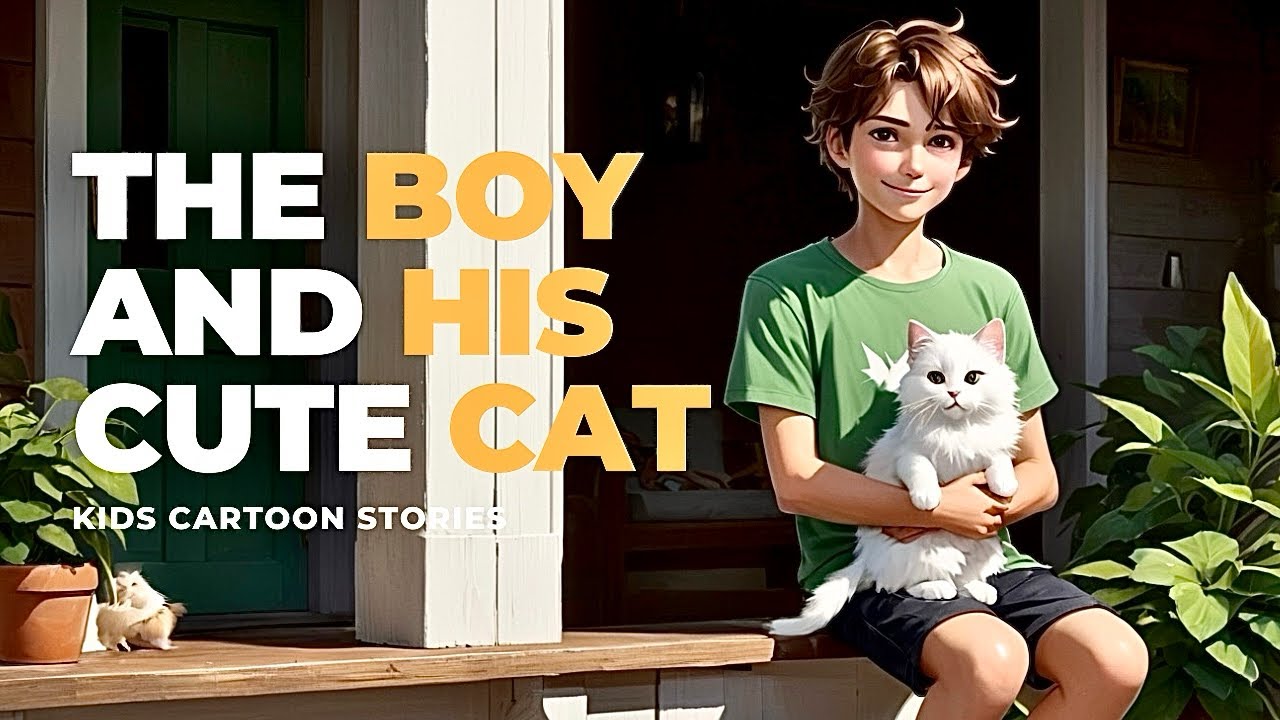 The boy and he cute cat/kids. Stories - YouTube