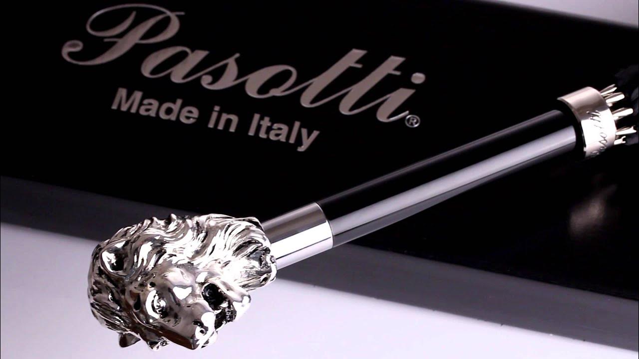 Pasotti - мужской зонт-трость с ручкой в виде головы льва. Обзор Mr ...