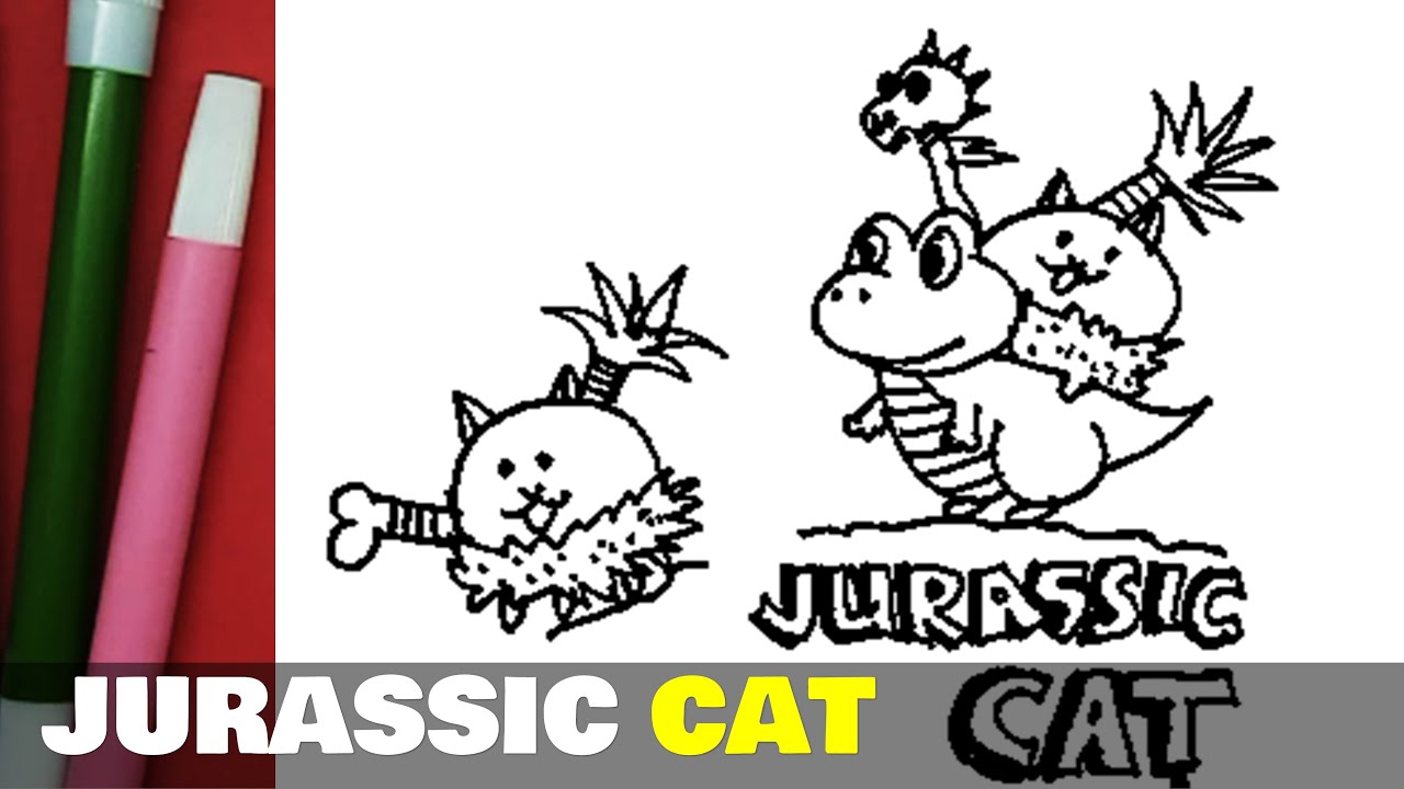 Jurassic Cat,The Battle Cats Drawing - YouTube