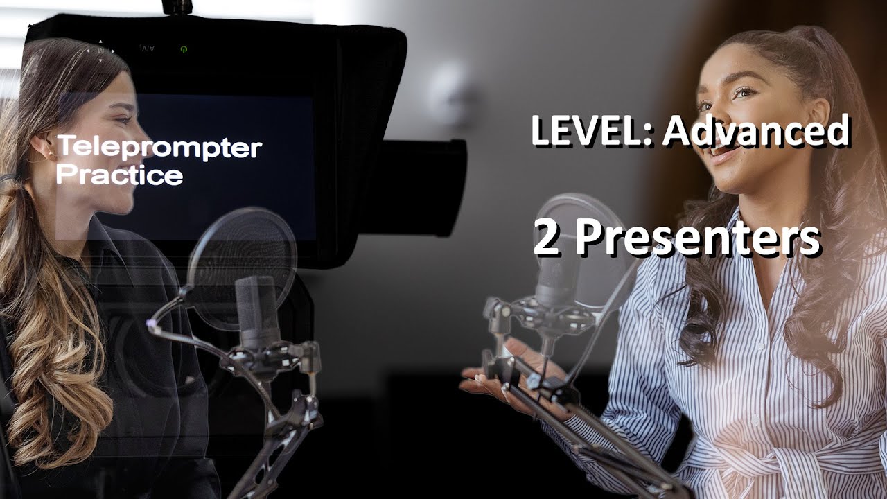 Teleprompter Practice - Advanced - 2 presenters - YouTube