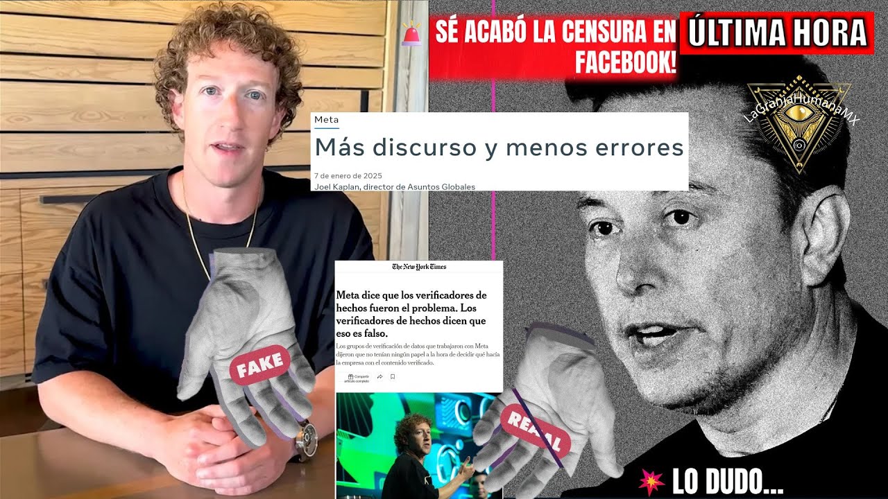 💥SÉ ACABÓ! MARK ZUCKERBERG PONE FIN A LOS "VERIFICADORES" QUE TE ...