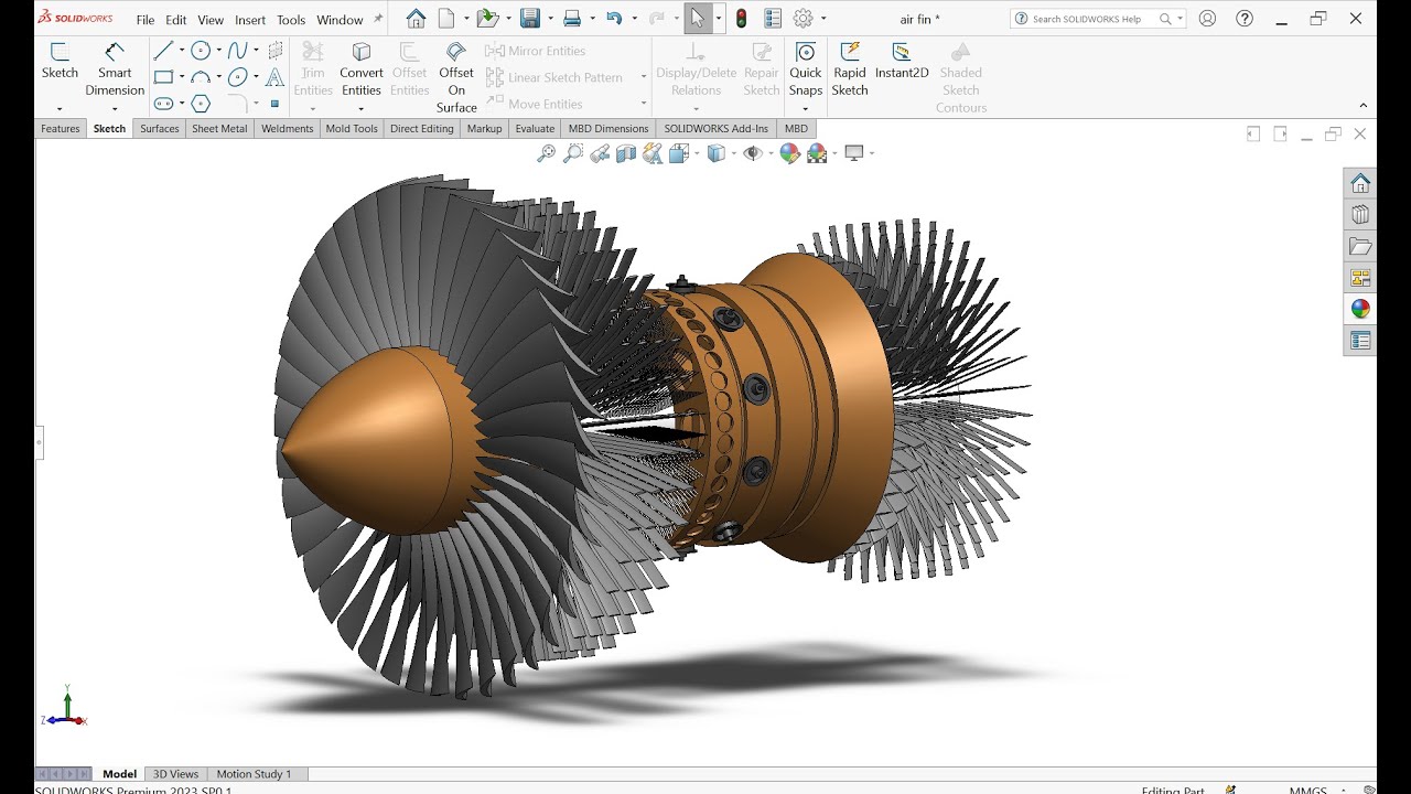 JET ENGINE IN SOLIDWORK🚀🚀FULL TUTORIAL 🔥#cad #solidworks - YouTube