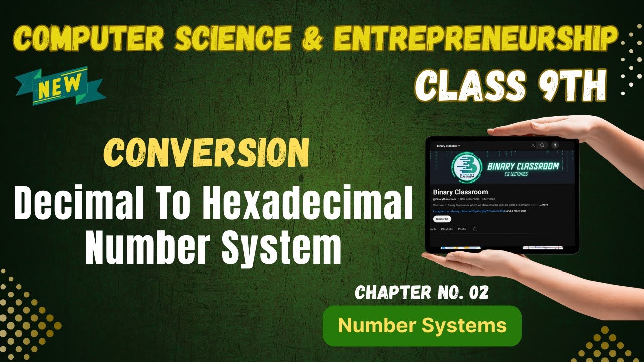 038 Decimal to Hexadecimal Number System Chapter 2 Number Systems Class ...