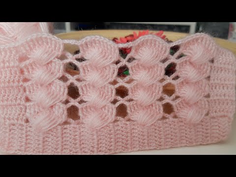 Çift Taraflı Kullanabileceğiniz Midye Kabuğu Modeli & Tığ işi yelek