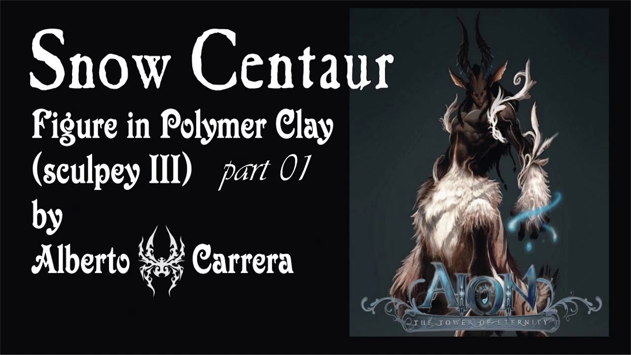 Snow Centaur (figure in Colour Polymer Clay) part_01 by A. Carrera ...