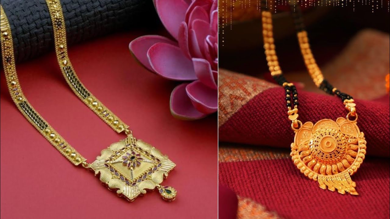 💖Latest Long Mangalsutra Design In Gold/Latest Heavy Mangalsutra Design ...