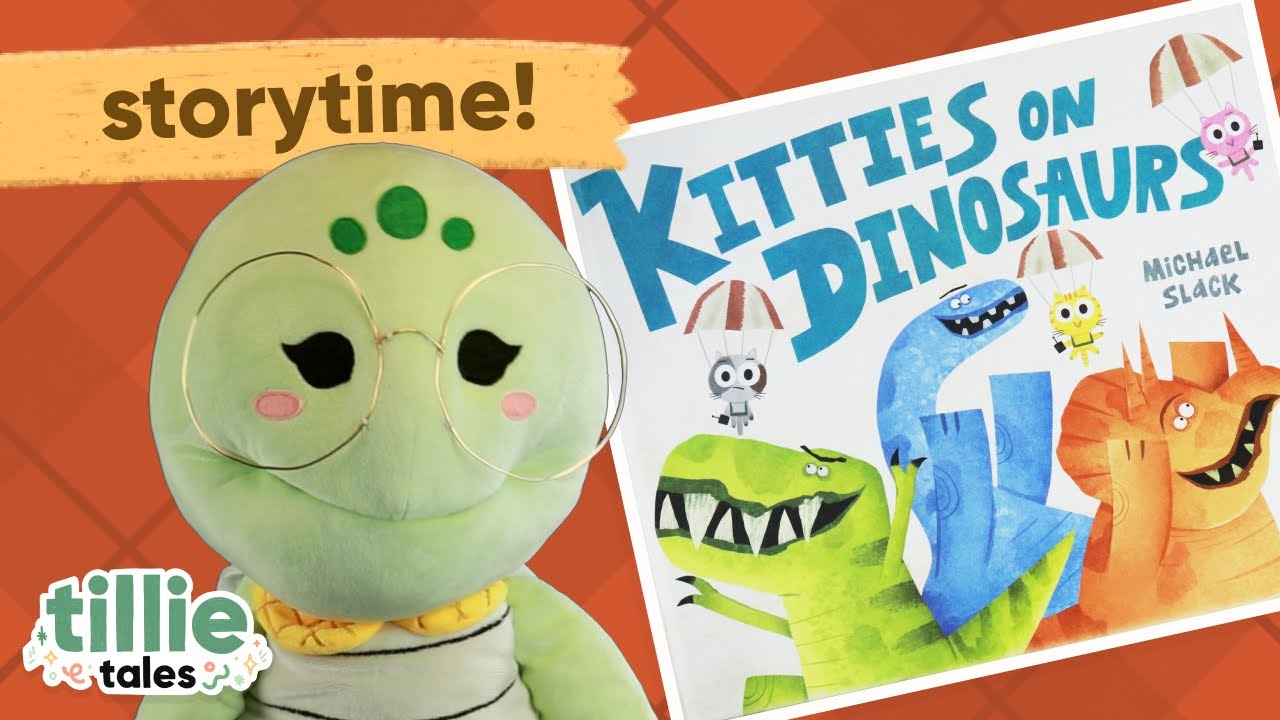 😸 KITTIES ON DINOSAURS by Michael Slack 📖 Kids Book Read Aloud (4K ...