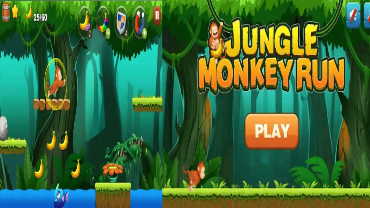 jungle game|Lets play|jungle monkey run||GAME play - YouTube